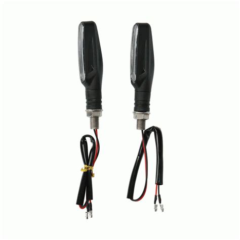 10mm Post Mount Sequential LED Turn Signals In Amber From Saddle Tramp