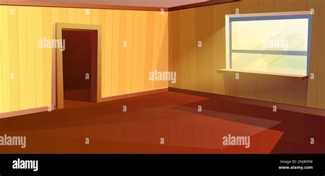 Vector Cartoon Style Empty Room Living Room Kitchen Or Hotel Room