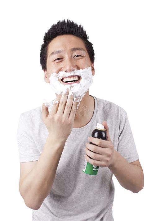 Man Shaving And Smiling Stock Image Image Of Shave Razor 5930367