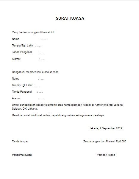 Contoh Surat Kuasa Penagihan Hutang 57 Koleksi Gambar