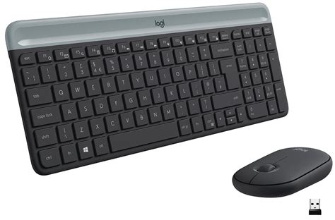 Комплект беспроводной Logitech Wireless Slim Combo MK470 UA Graphite ...
