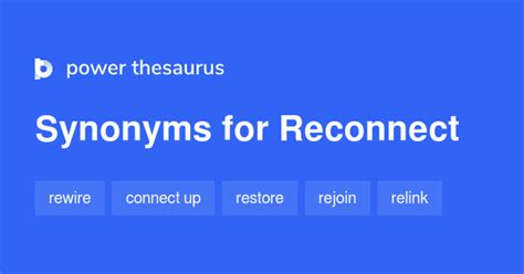 Reconnect Synonyms 544 Similar Words And Phrases