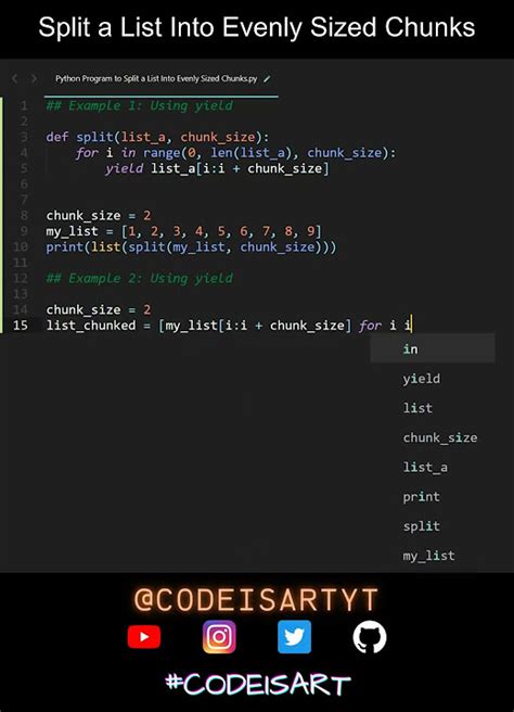 Split A List Into Evenly Sized Chunks In Python Python Examples