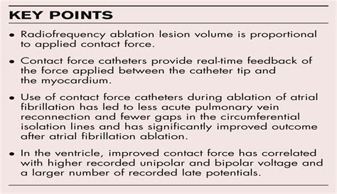 Contact Force Sensing Catheters Current Opinion In Cardiology