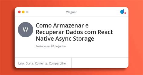 Como Armazenar E Recuperar Dados React Native Async Storage