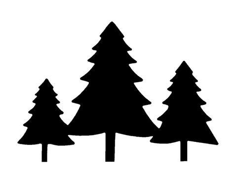 Pine Tree Silhouette Clip Art