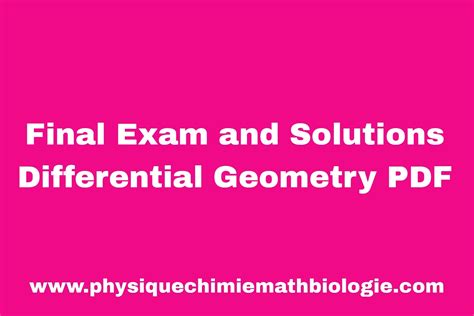 Klprepa Differential Geometry