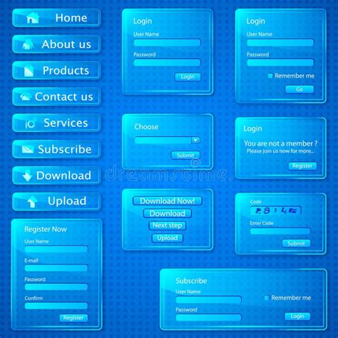 Glassy Web Template Stock Illustration Illustration Of Group 22471656