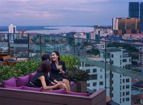 The Deck At Courtyard Phnom Penh Rooftop Bar In Phnom Penh The