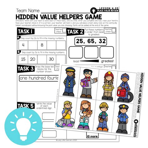Lucky To Learn Math 1st Grade Lesson 420 Place Value Review
