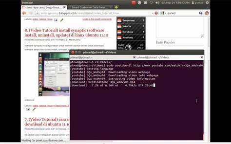 12 Video Tutorial Cara Download Video Youtube Lewat Command Line Di Ubuntu 11 10 YouTube