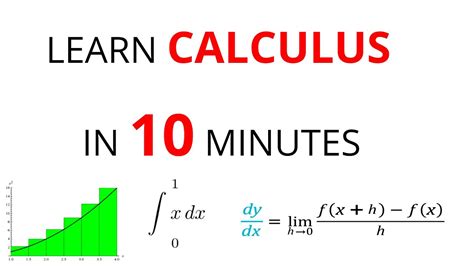 Learn Calculus In 10 Minutes YouTube