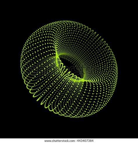 Torus Consisting Points Connection Structure 3d Stock Vector Royalty Free 443407384 Shutterstock
