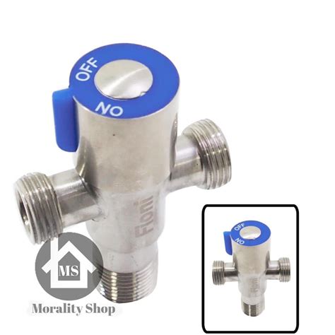 Jual Stop Kran Air Cabang T Stainless Murah Keran Air Shower Keran Tee Double Cabang
