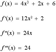 Higher Order Derivatives