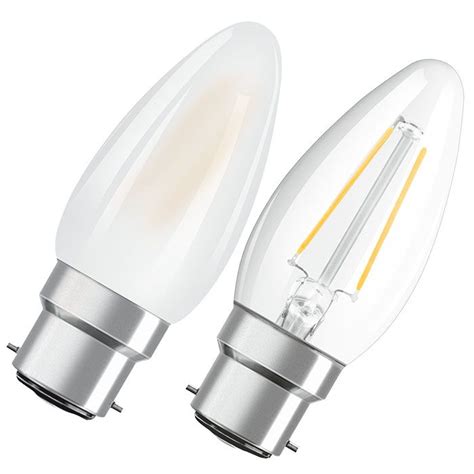 Osram W Candle Led Filament Bulb Bayonet Cap Ray Grahams Diy Store