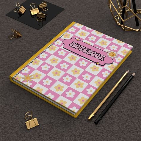 Preppy Notebook Notepad Hardcover Journal Matte Etsy