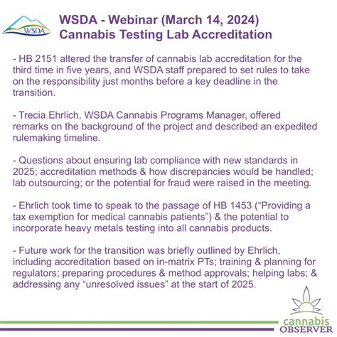 Wsda Webinar Cannabis Testing Lab Accreditation March 14 2024