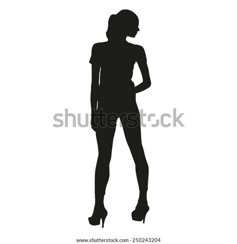 Vector Silhouette Sexy Woman Stock Vector Royalty Free 250243204