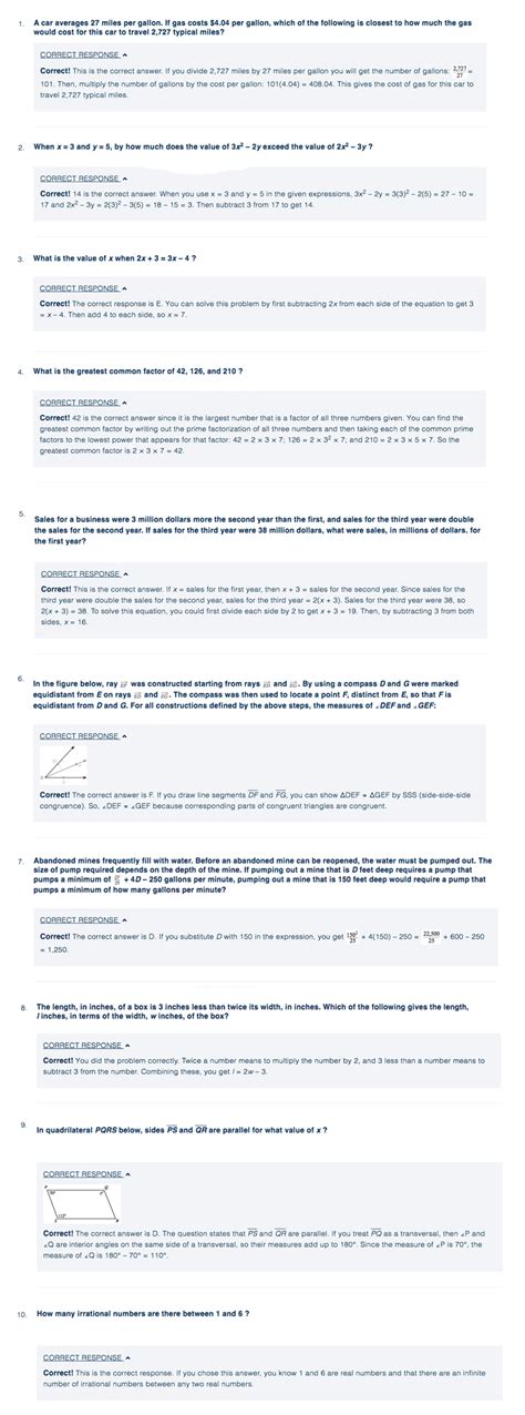 Act Math Practice Tests Free Questions Answers And Explanations