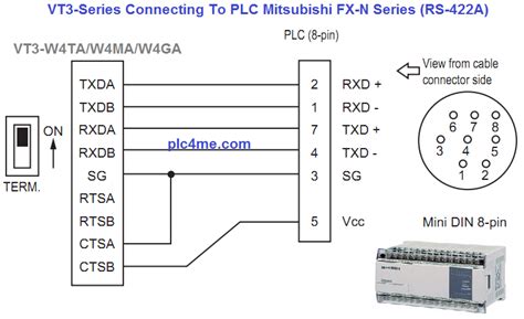 DIY Cable HMI Keyence VT W Series Cable Connecting To PLC Plc Me