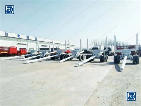 3 Axles Timber Transporting Flatbed Flat Bed Type Logging Container