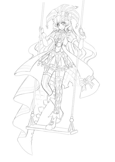 Female Jester Drawing