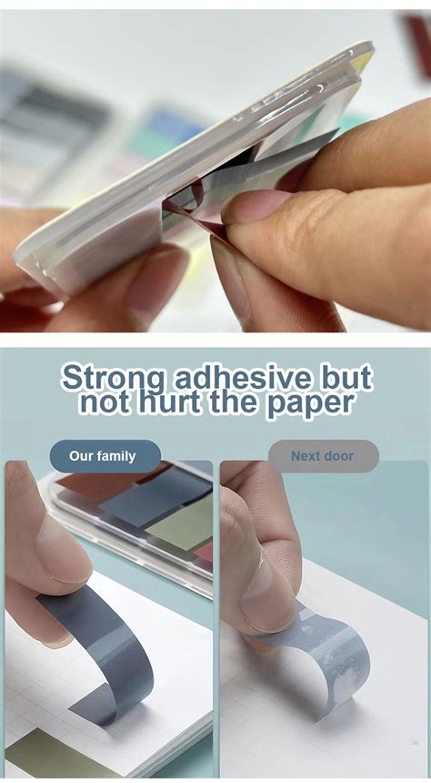Morandi Sticky Tab Translucent Sticky Note Stick It Tabs Annotation Pet