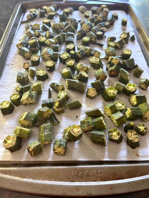 Oven Roasted Okra Recipe Crispy Not Slimy Melanie Cooks