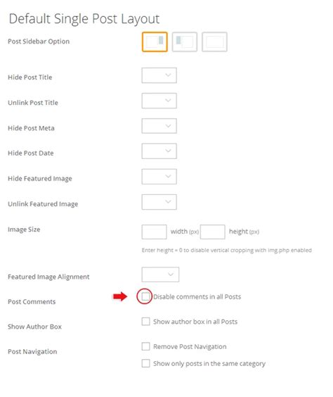 default layouts themify