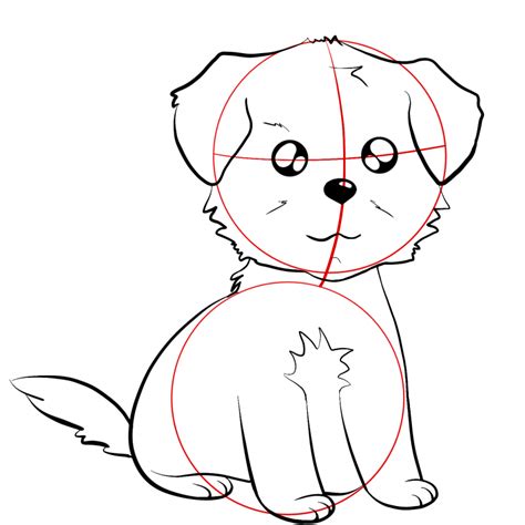 Как нарисовать собаку которая сидит