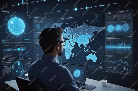 premium photo big data technology and data science data scientist