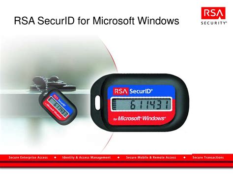 Ppt Rsa Securid ® For Microsoft ® Windows ® Powerpoint Presentation