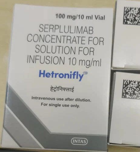 Hetronifly Serplulimab 10mgml At ₹ 25000vial Cancer Injection In