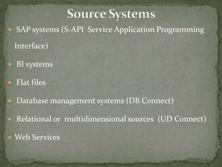SAP BW Introduction PPTX Databases Computer Software And Applications