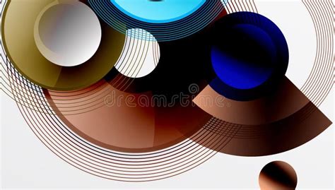 Abstract Composition Of Overlapping Circles With Smooth Gradients And