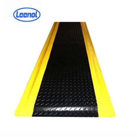 Leenol Esd Anti Fatigue Floor Rubber Mat Yellowblack Rubber Floor Mat