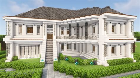 Modern Quartz House In Minecraft Step By Step Build Tutorial