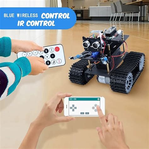 Arduino 스마트 로봇 스타터 키트 Nrfnano 로봇 탱크 키트 용 상업용 전자제품