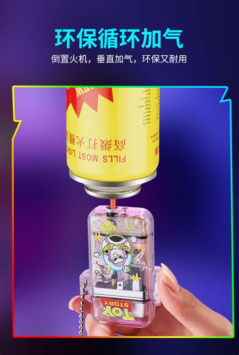 打火机ins女孩子巴斯光年发光防水链条库洛米气体打火机七彩灯 阿里巴巴