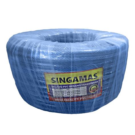 Jual Singamas Selang Air Pvc Benang Transparan 12 Inch X 100 Meter