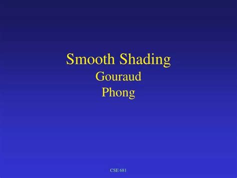ppt smooth shading gouraud phong powerpoint presentation free