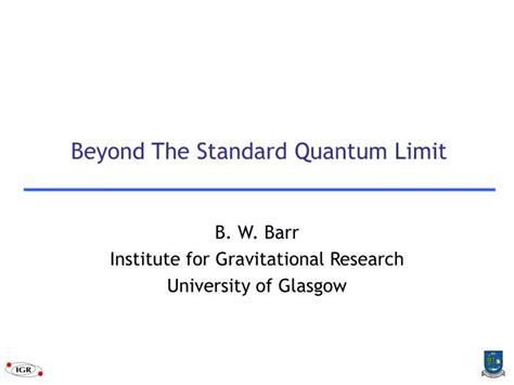 PPT Beyond The Standard Quantum Limit PowerPoint Presentation Free Download ID 5703872