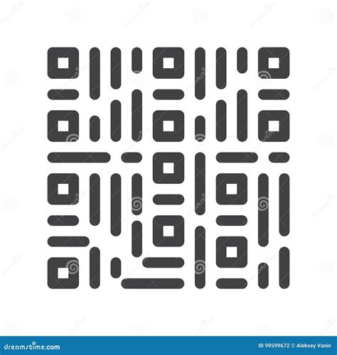 Qr Code Line Icon Stock Vector Illustration Of Single