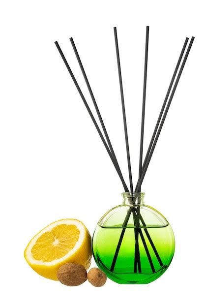 Premium Photo Aromatic Diffuser With Citrus Lemon Scent Isolated On White