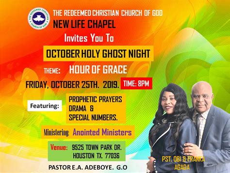 October Holy Ghost Night Rccg New Life Chapel Houston Texas