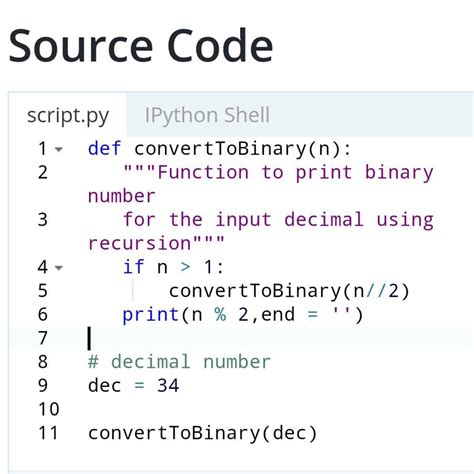 how to convert decimal to binary in python