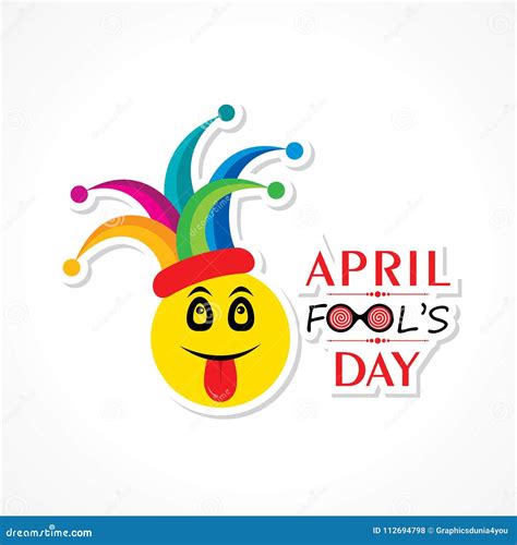 Vector Illustration Of April Fools Day Greeting Stock Vector