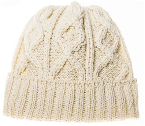 Super Soft Natural Merino Aran Hat Cottage Handcrafts