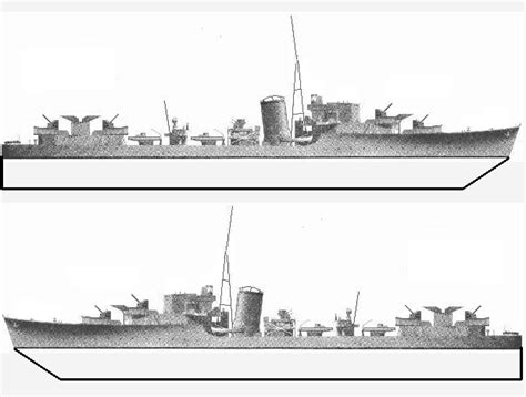 1700 Royal Navy 2 D Side View World War Ii Model Ships